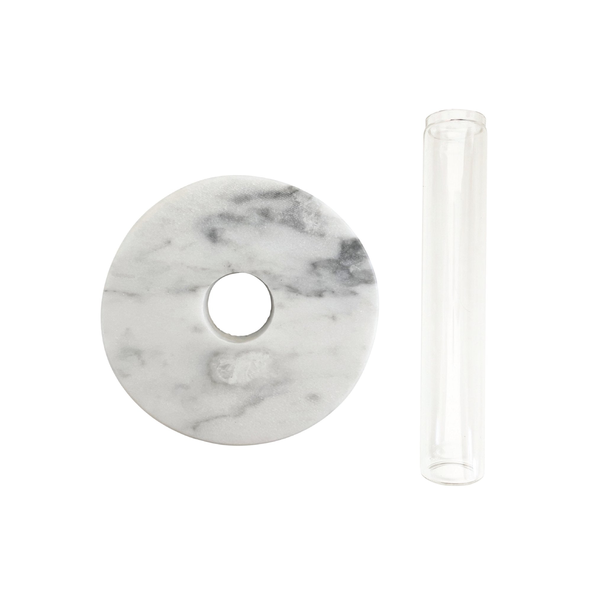 Upcycled Stone Prop Disc + Glass Tube – RT1home